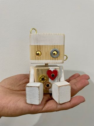 Statuetta robot steampunk atile vintage handmade