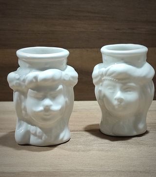 Teste di moro ceramica bianca