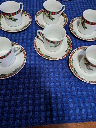Servizio 6 tazze con piattino