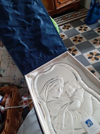 Quadro in argento Madonna con Bambino