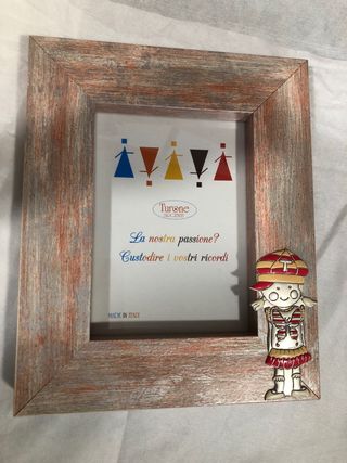 cornice con placca argento bimba