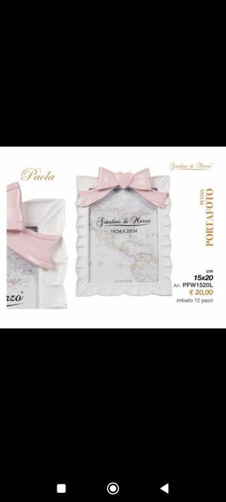 Porta foto in resina