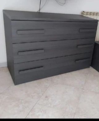 Vendo comò con 3 cassettoni, colore iron grey