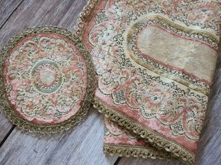 Set di 2 centrotavola in velluto di seta