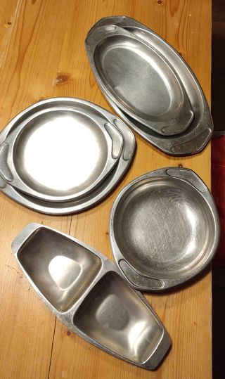 Set 6 vassoi AMC in acciaio inox