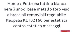 Lettino da estetista
