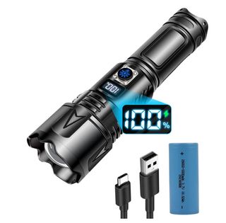 Torcia LED Potente Professionale, 20000 Lumens