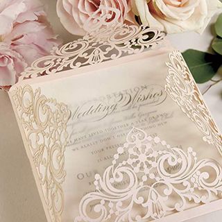 Partecipazione laser cut apertura a 4 ali