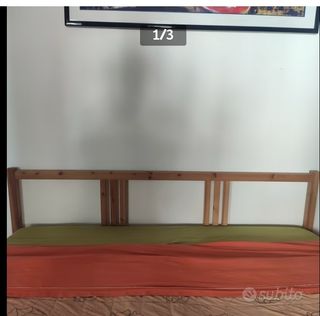 Letto matrimoniale in legno IKEA