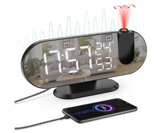 Sveglia Proiettore Specchio LED 9" porta USB