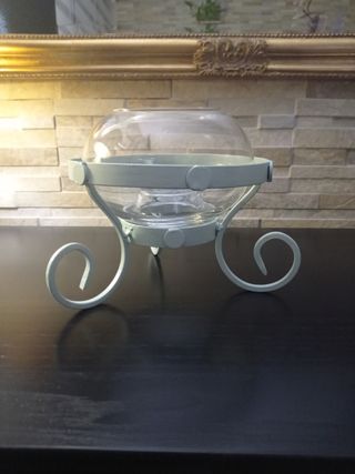 Porta candela in ferro battuto