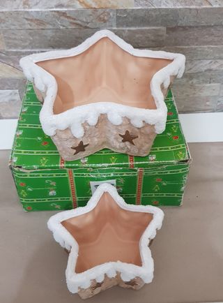 Coppia portaoggetti in porcellana