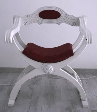 Poltrona Savonarola stile shabby chic