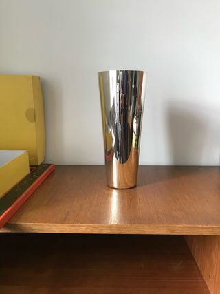 vaso in vetro argentato