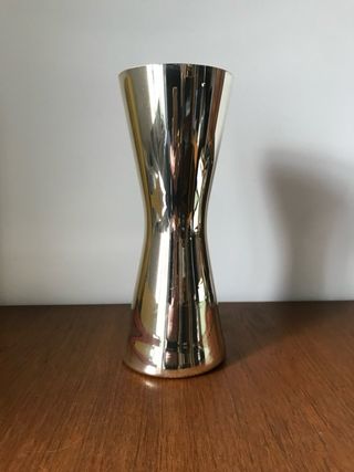 vaso in vetro argentato