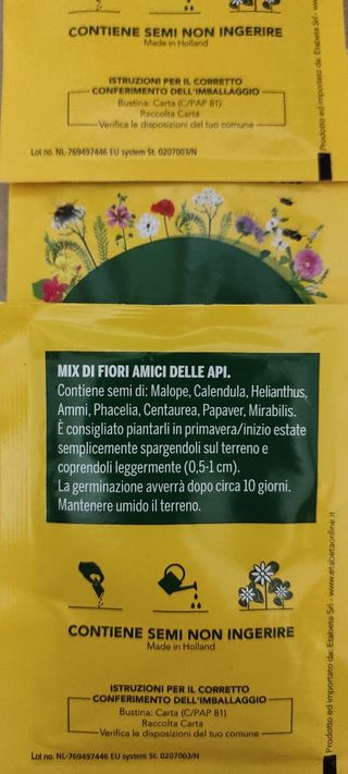 Semi fiori/4 buste/mix