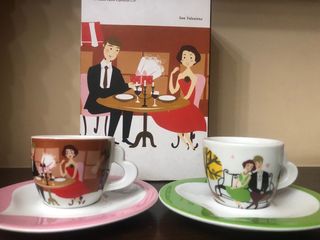 Set 2 tazzine con piattino