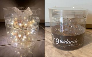 Luci natale led 30 palle vetro cavo 3 metri nuove