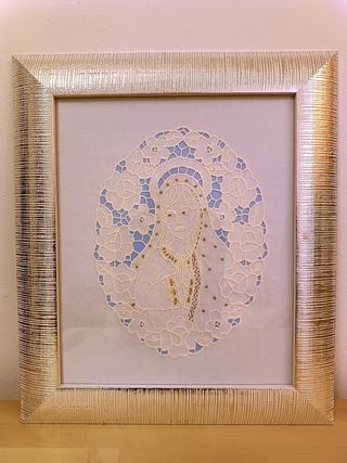 Quadro Madonna ricamato