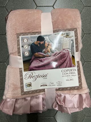 Plaid Coperta Rosa