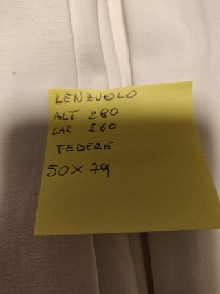 Lenzuola con federa