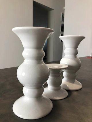 candelabri bianchi bombati