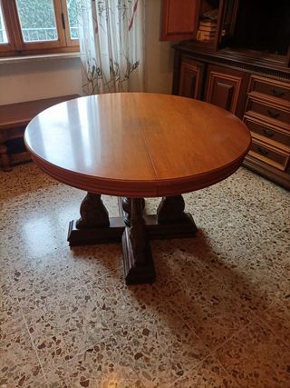 Tavolo allungabile legno massello noce