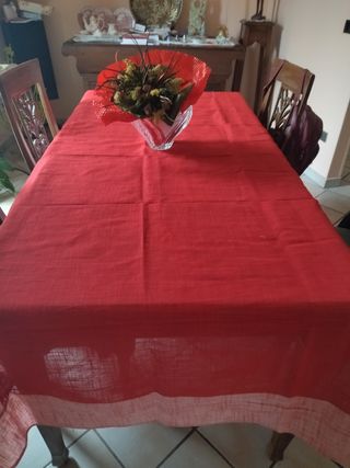 Tovaglia rettangolare elegante rossa 12