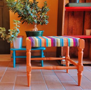 Coppia sgabelli restaurati