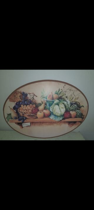 Quadro ovale frutta