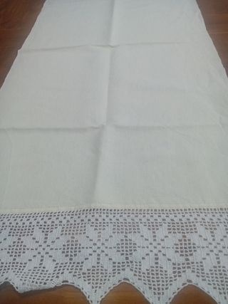 Asciugamano lino uncinetto a mano