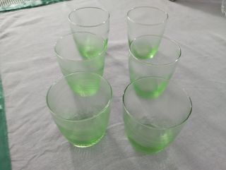 Set di 6 Bicchieri verdi da acqua