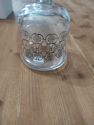 Mini cloche vetro serigrafata Argento