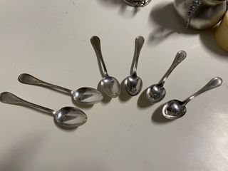 6 CUCCHIAINI IN ARGENTO 800 29 PD - VINTAGE ANNI ‘