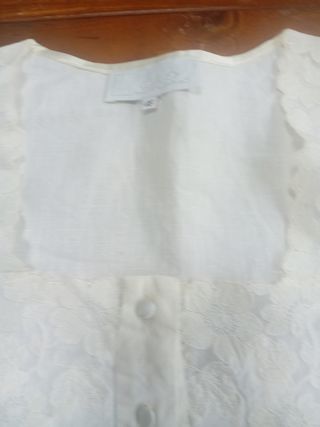Camicia da notte lino pizzo francese