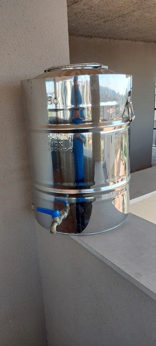 Contenitore inox 50l per olio