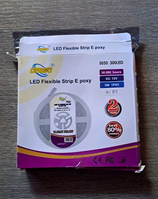 Nastro led 12v blu 5mt