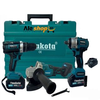 Kit 3 in 1 Trapano Avvitatore + Avvitatore a Impul