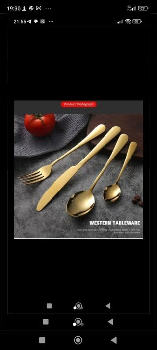 Set di posate oro 24 pezzi