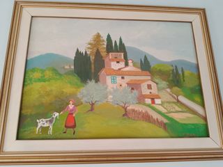 Quadro a olio, di un pittore dilettante, naiff.