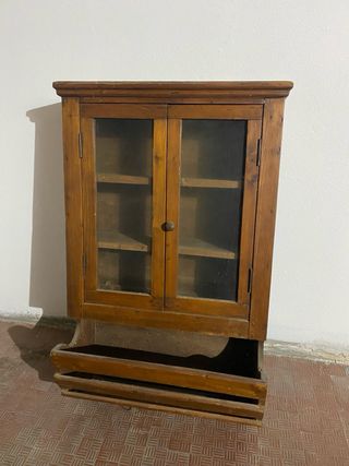 Mobile Vetrinetta di legno artigianale
