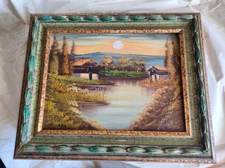 Quadro con cornice in legno