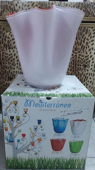 Vaso bicolore bianco con interno rosso Scherzer Me
