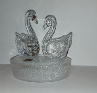 Coppia cigni cristallo