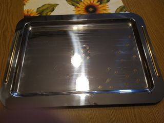 Vassoio Morinox acciaio 18/10 e oro