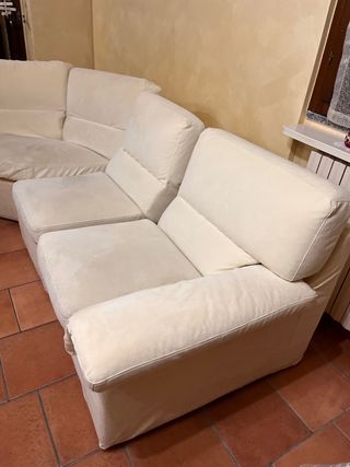 divano alcantara artigianale 5 posti componibile