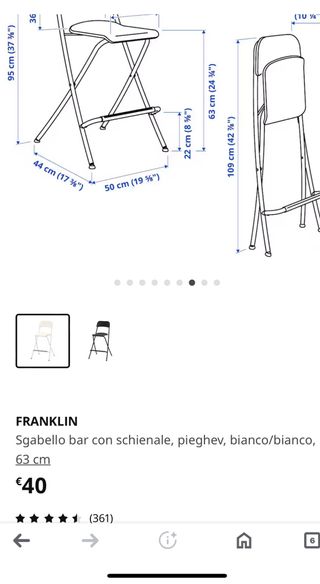 sedia da bar ikea