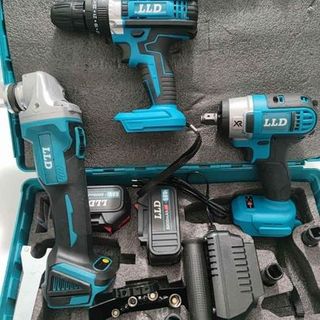 KIT 3 ATTREZZI PROFESSIONALI CON BATTERIE AVVITATO