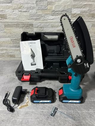 KIT MINI MOTOSEGA PER LEGNA 2 BATTERIA