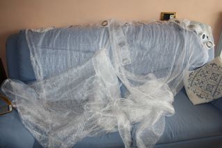 Due tende velatissime con anelli